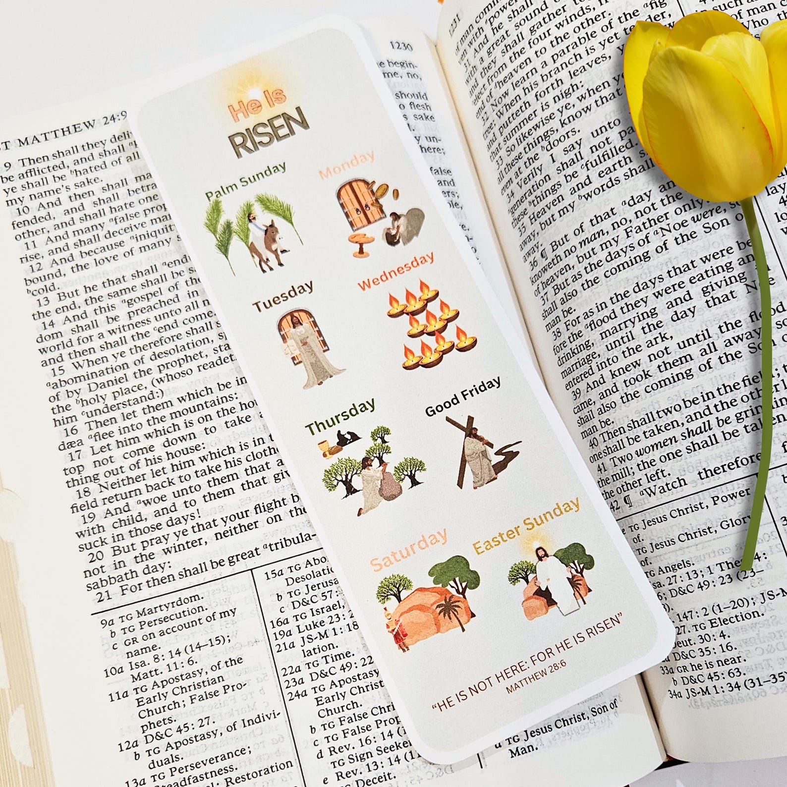 Easter Story Card Bookmark Holy Week Christian Orthodox Printable ...