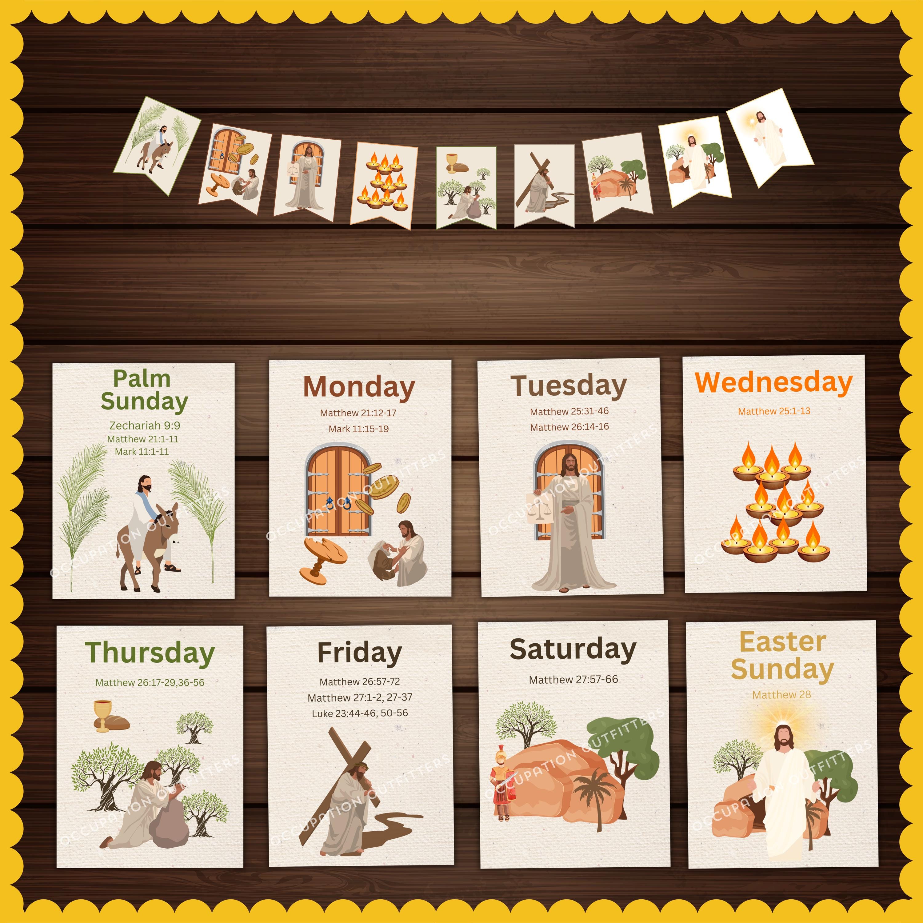 Holy Week Easter Bulletin Board for Primary or Young Women He is Risen ...