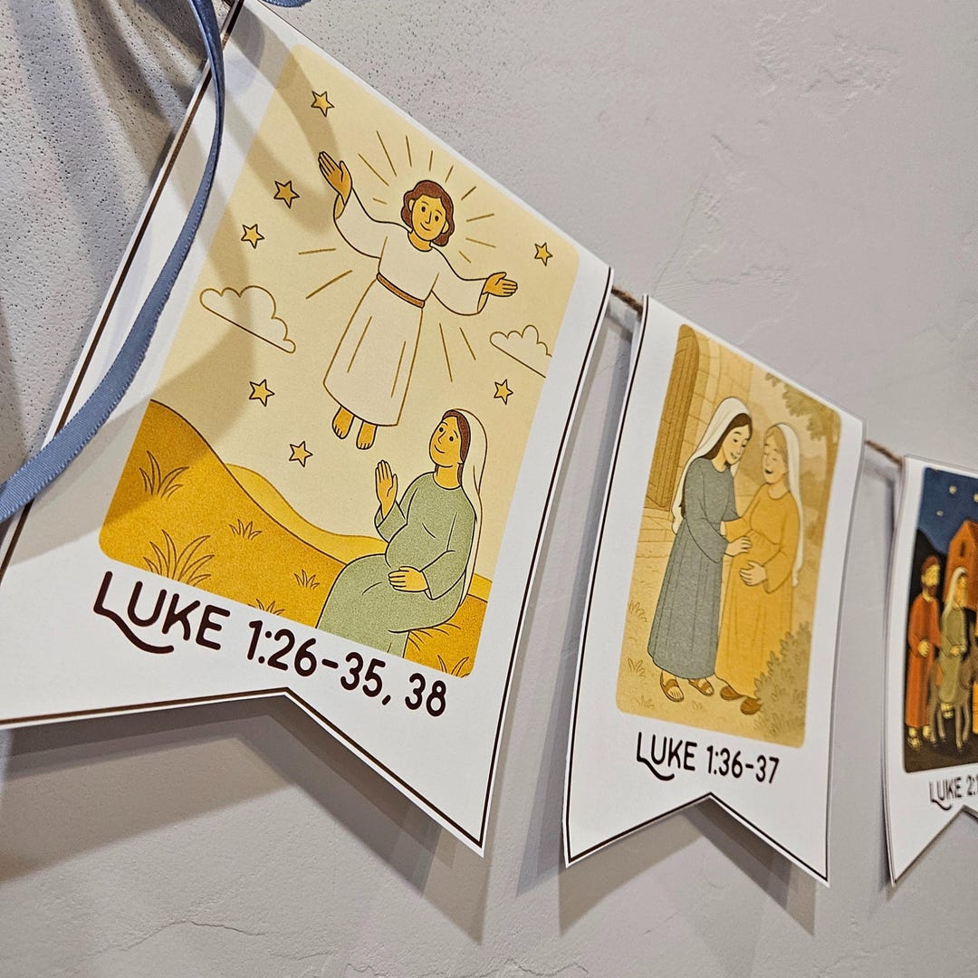 Christmas Nativity Garland | Christmas Printable Mantle Banner Holiday ...