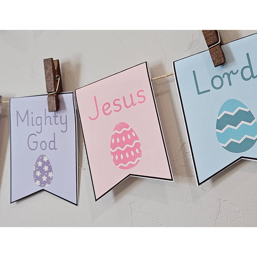 Names of Jesus Christ Easter Banner Decor for LDS Holy Week Printable ...