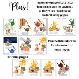 Holy Week Handprint Activity for Kid Story Printable Easter Christian ...