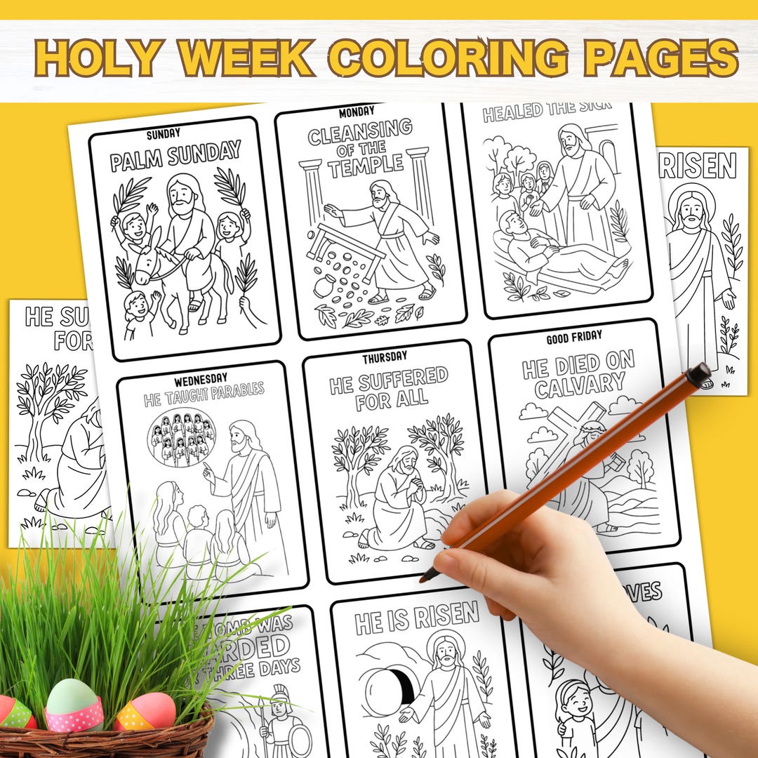 Holy Week Primary Handout for Easter Coloring Page Church Activity Kid ...