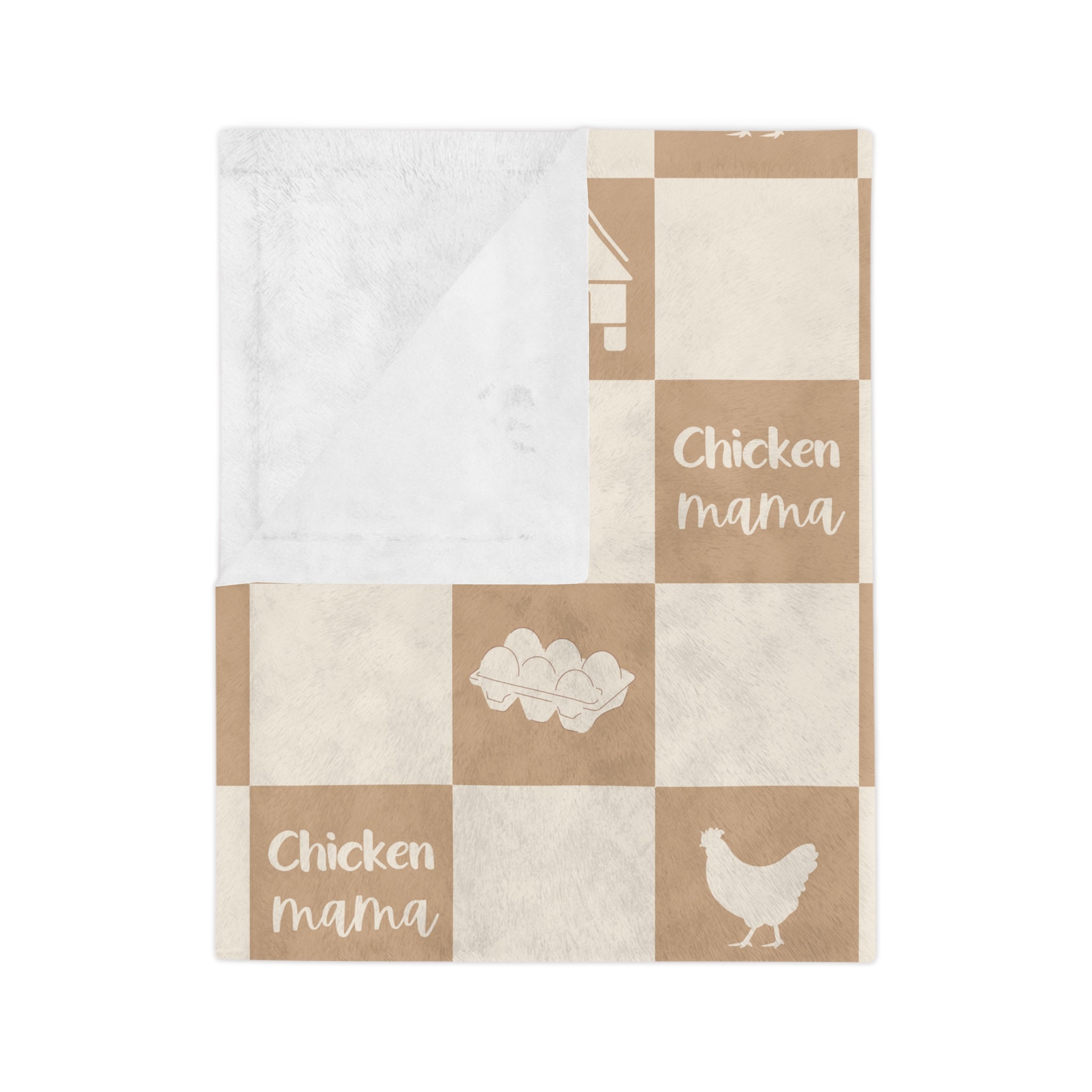 Funny Chicken Blanket, Velveteen Minky Blanket Chicken Gift, Farm Lover ...