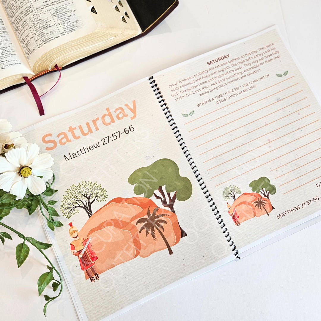Printable Easter Story Keepsake Journal Holy Week Christian Easter ...