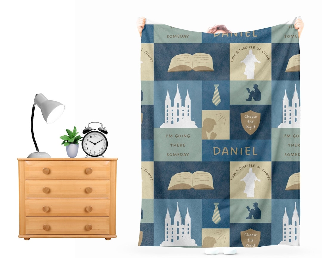 Holy Ghost Blanket for Kids LDS Baptism Gift for Boy Custom Religious ...
