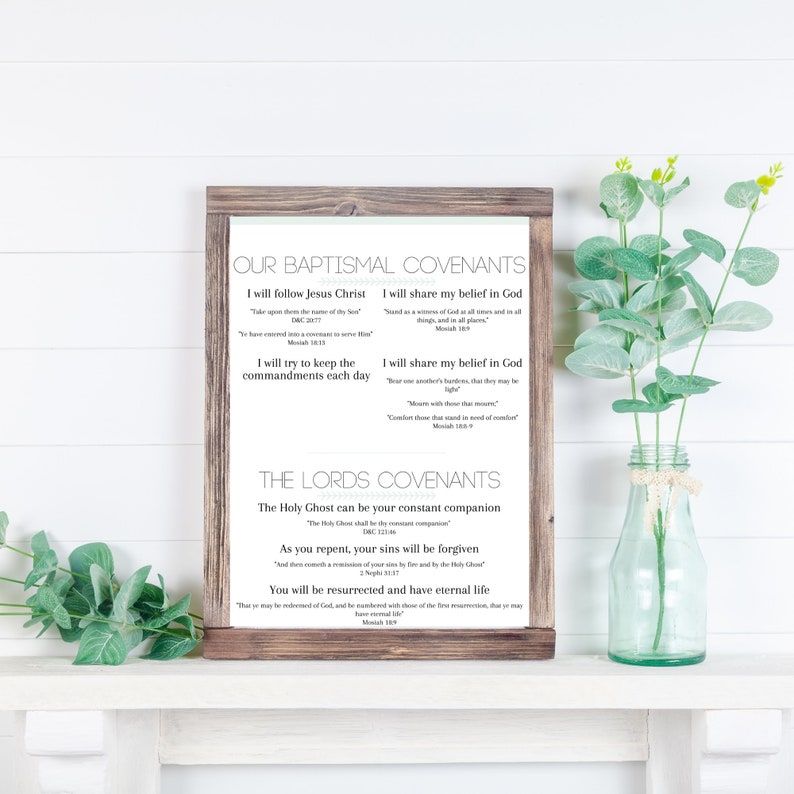 LDS Baptism Gift, Printable of the Articles of Faith | the Ten ...
