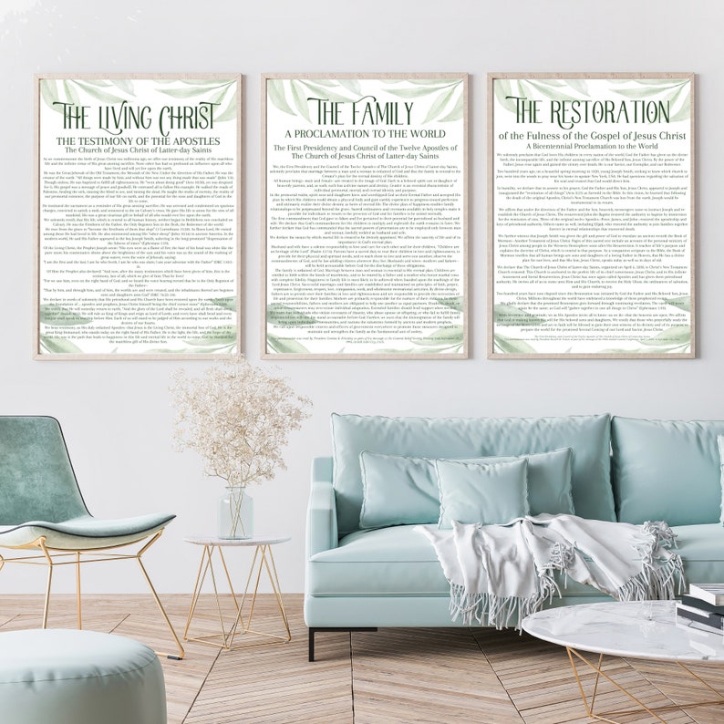LDS Printable Bundle, Proclamation the Restoration the Living Christ ...