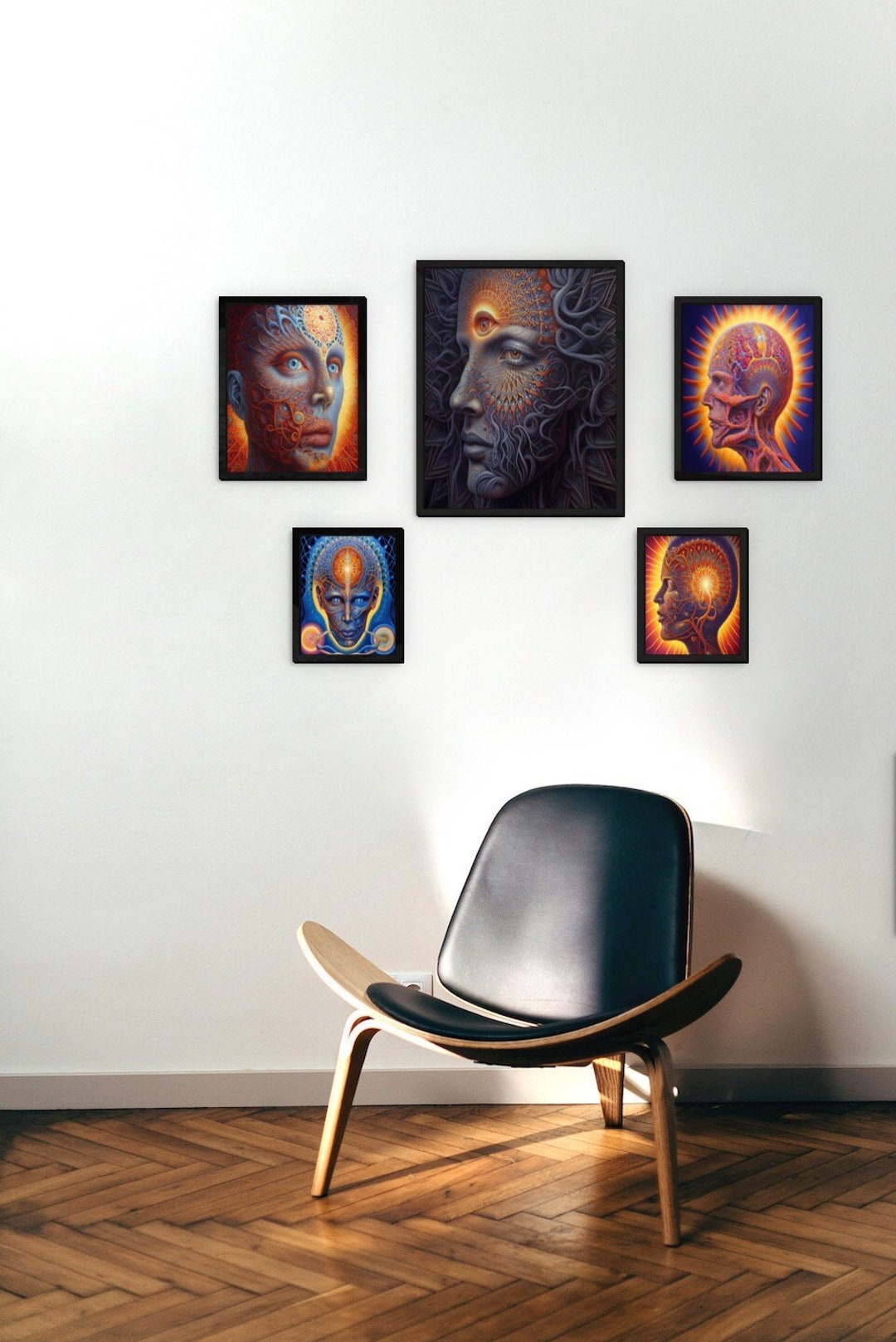 Alex Grey Inspired Printable Art Bundle Pack - Digital Download - 5 ...