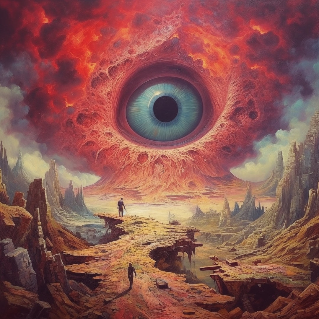 Eye of Sauron, All Seeing Eye, Great Eye in the Sky Poster, Creepy ...