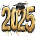 Graduation 2025 Clipart, Set of 15 PNG Bundle, 300 DPI Watercolor Clip ...