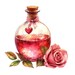 Love Potion Bottle Clipart, Set of 16 PNG Bundle, Watercolor Clip Art ...