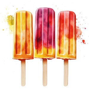 Rainbow Popsicles Clipart, Set of 12 PNG Bundle, 300 DPI Clip Art ...