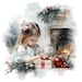 Christmas Morning Clipart, Set of 16 PNG Watercolor Clip Art Bundle ...