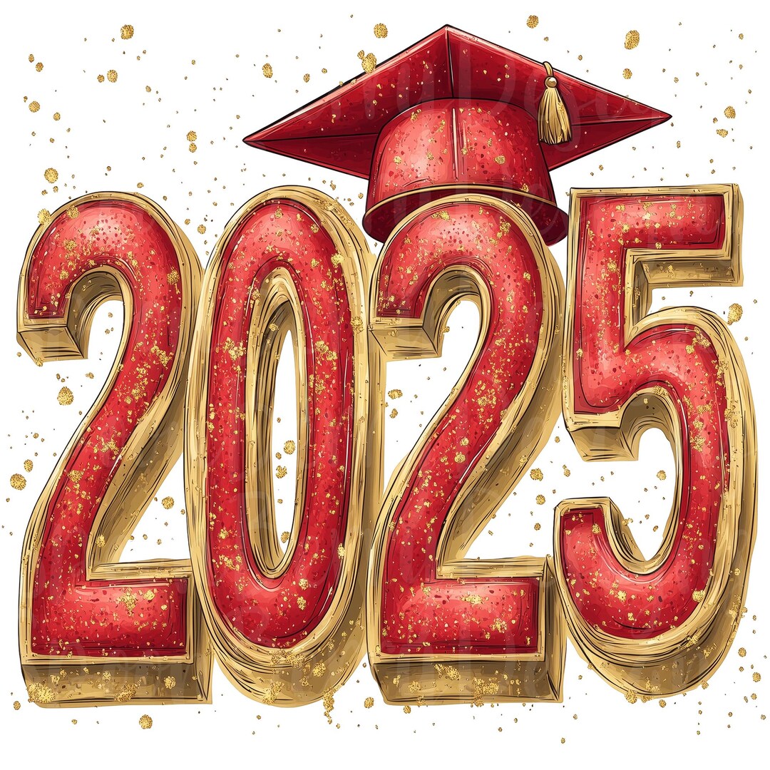 Graduation 25 Clipart, Set of 11 PNG Bundle, 300 DPI Watercolor Clip ...