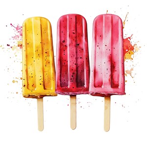 Rainbow Popsicles Clipart, Set of 12 PNG Bundle, 300 DPI Clip Art ...