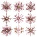 Pink Snowflakes Clipart, Set of 25 PNG Bundle, 300 DPI Clip Art, Winter ...