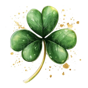 Shamrock Clipart, Set of 11 PNG Bundle, 300 DPI Clip Art, Green Four ...