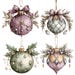 Christmas Ornament Clipart, Set of 26 PNG Bundle, 300 DPI Clip Art ...