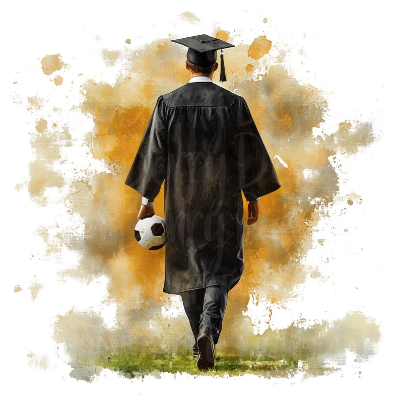 Graduation Clipart, Set of 16 PNG Bundle, 300 DPI Watercolor Clip Art ...