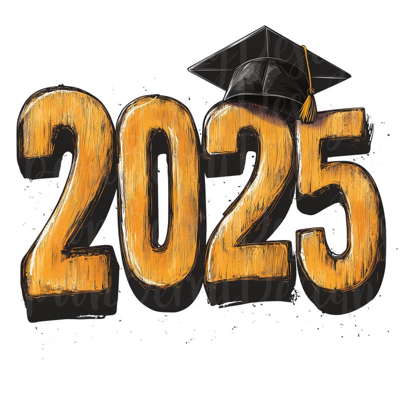 Graduation 2025 Clipart, Set of 15 PNG Bundle, 300 DPI Watercolor Clip ...