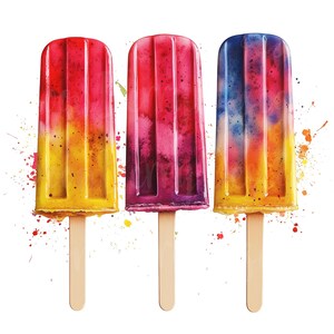 Rainbow Popsicles Clipart, Set of 12 PNG Bundle, 300 DPI Clip Art ...