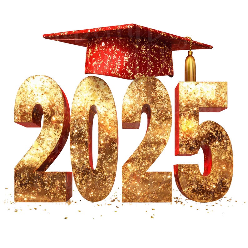 Graduation 25 Clipart, Set of 11 PNG Bundle, 300 DPI Watercolor Clip ...