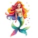 Rainbow Mermaid Clipart, Set of 11 PNG Bundle, 300 DPI Clipart ...