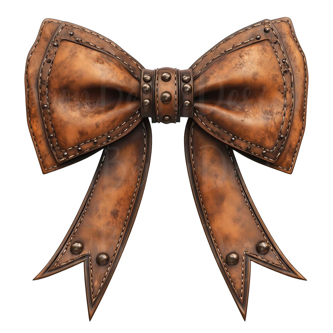 Leather Bows Clipart, Set of 12 PNG Watercolor Clip Art Bundle, Cowboy ...