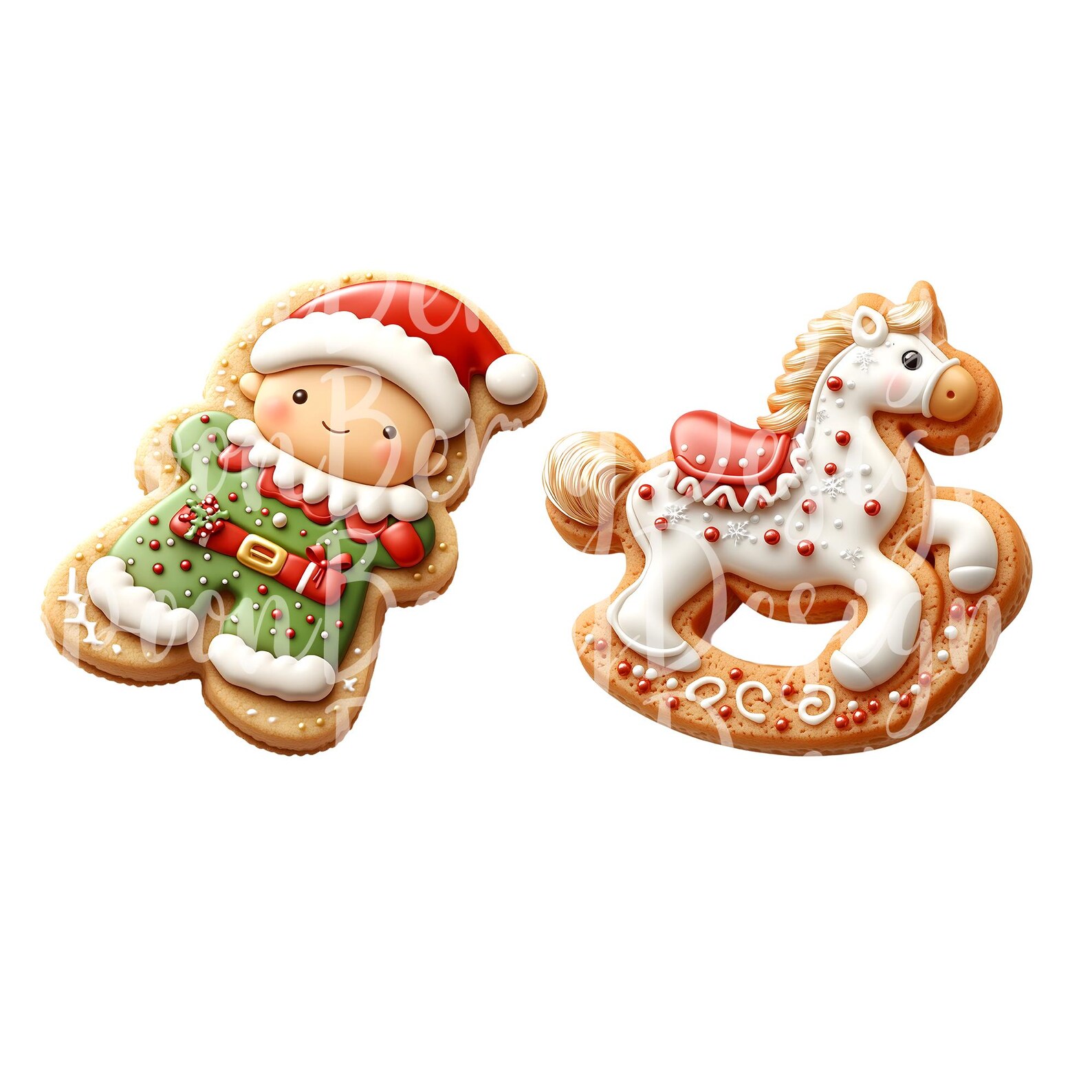 Sugar Cookie Clipart, Set of 22 PNG Bundle, 300 DPI Clip Art, Winter ...