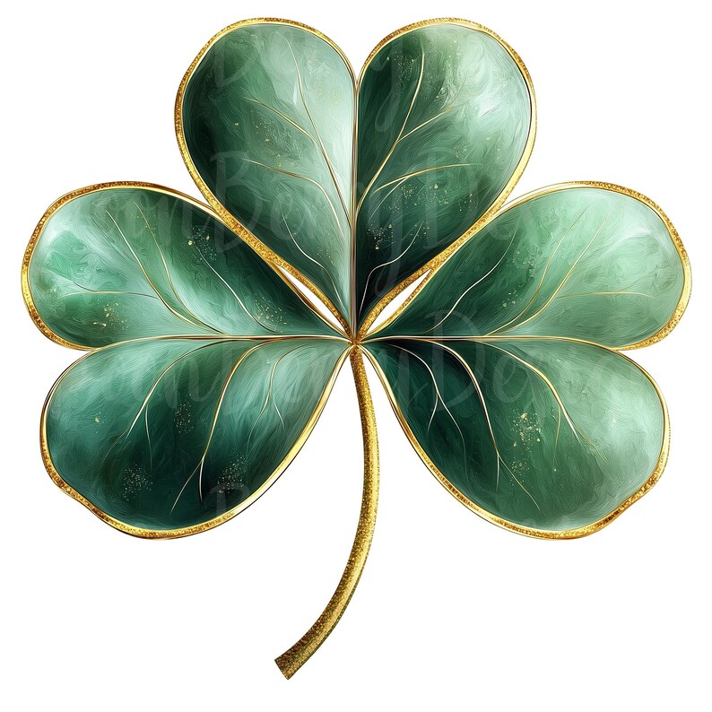 Shamrock Clipart, Set of 11 PNG Bundle, 300 DPI Clip Art, Green Four ...