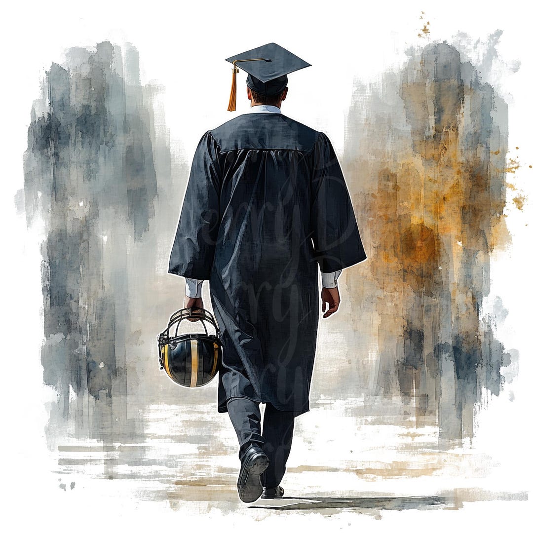 Graduation Clipart, Set of 16 PNG Bundle, 300 DPI Watercolor Clip Art ...