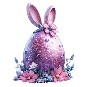 Glitter Easter Eggs Clipart, Set of 15 PNG Bundle, 300 DPI Clip Art ...