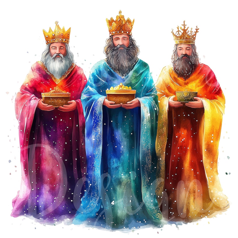 Three Wise Men Clipart, Set of 14 PNG Bundle, 300 DPI Clip Art ...