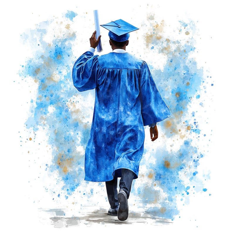 Graduation Clipart, Set of 11 PNG Bundle, 300 DPI Watercolor Clip Art ...