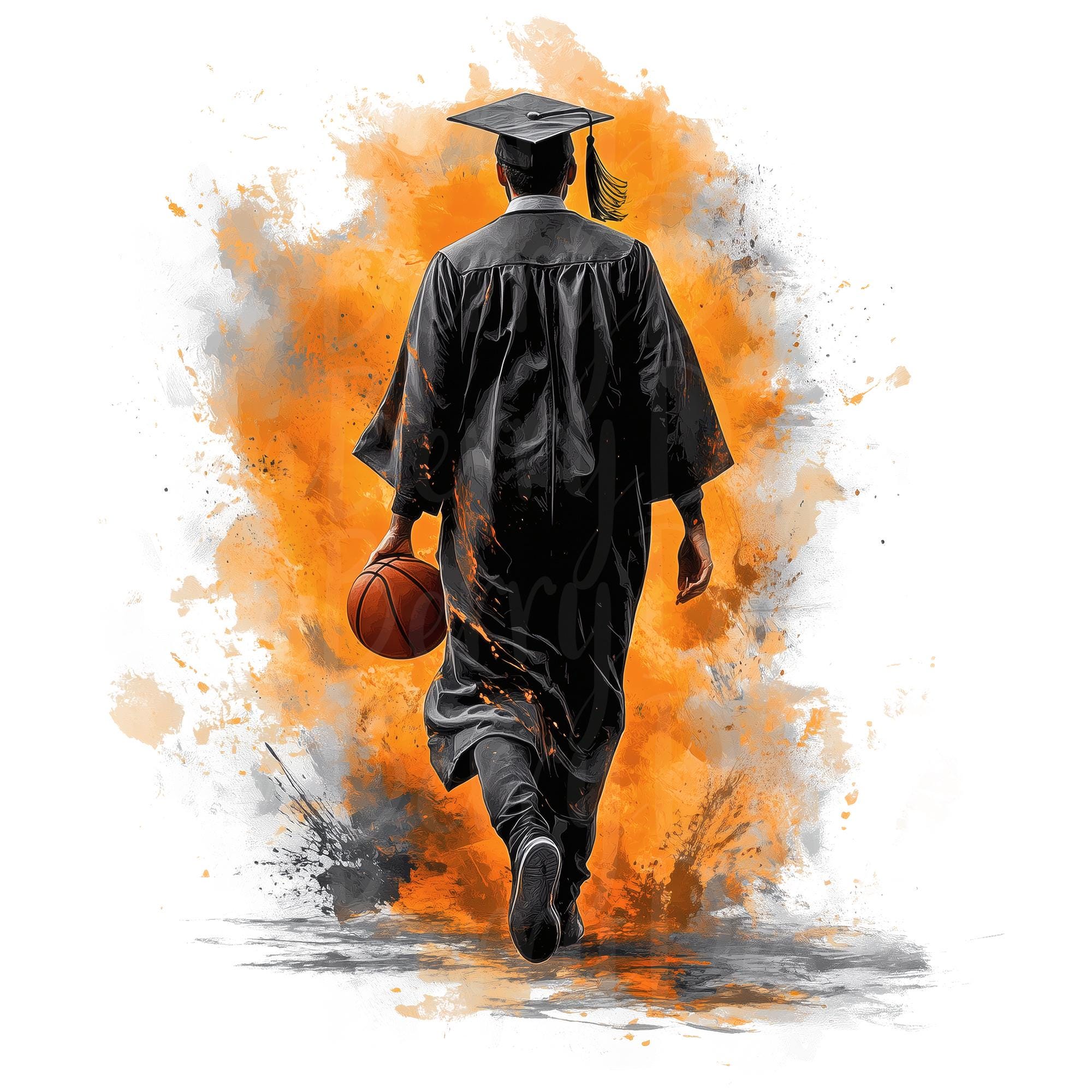 Graduation Clipart, Set of 16 PNG Bundle, 300 DPI Watercolor Clip Art ...