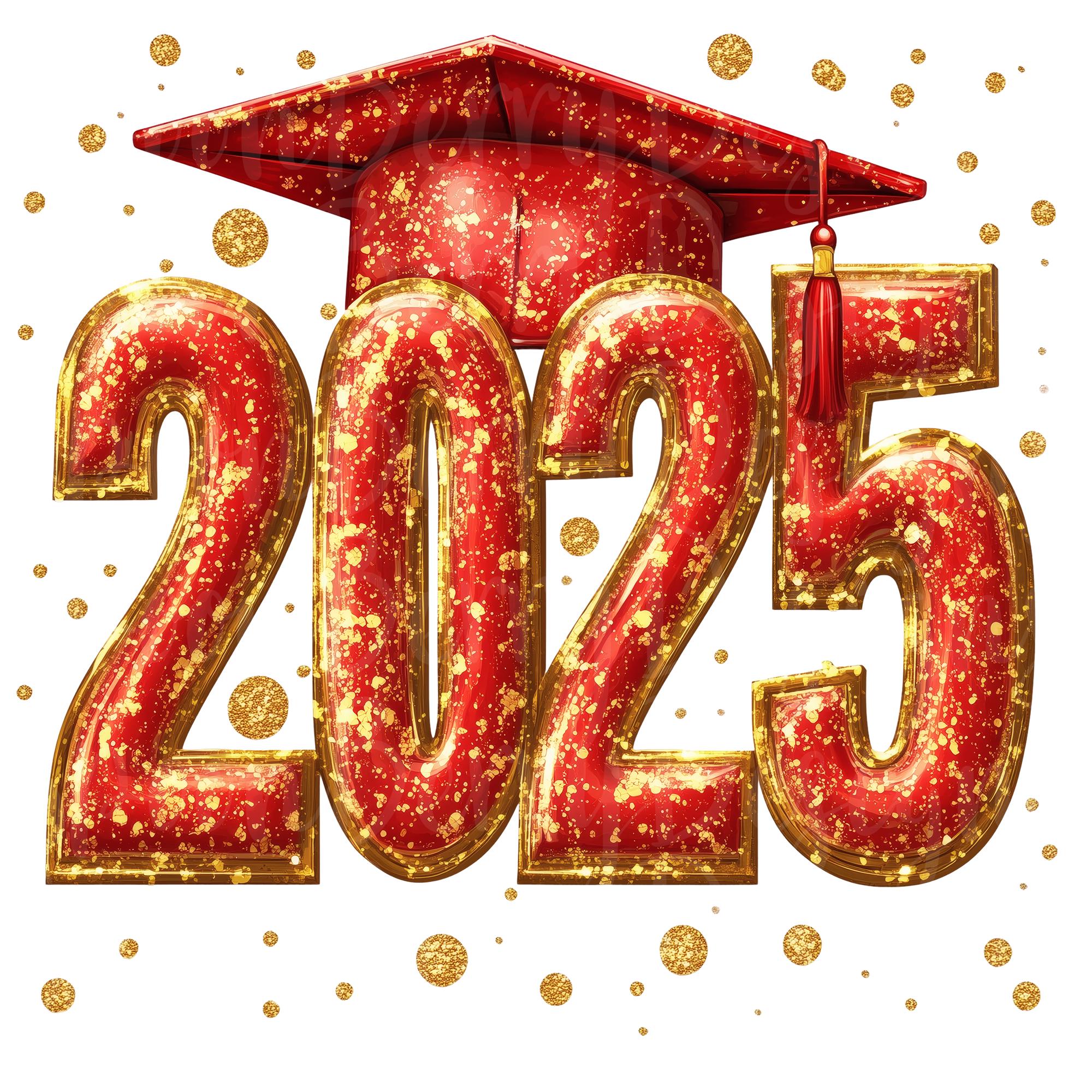 Graduation 25 Clipart, Set of 11 PNG Bundle, 300 DPI Watercolor Clip ...