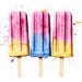 Rainbow Popsicles Clipart, Set of 12 PNG Bundle, 300 DPI Clip Art ...