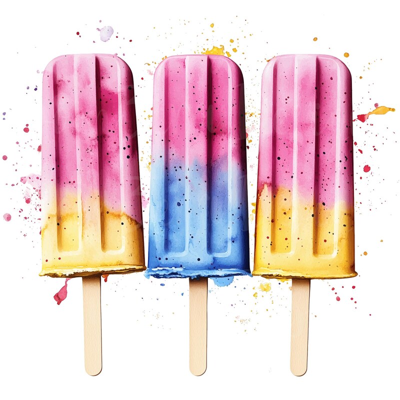 Popsicle Clipart - Etsy