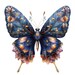Butterfly Clipart, Set of 10 PNG Bundle, 300 DPI Clip Art, Floral Wing ...
