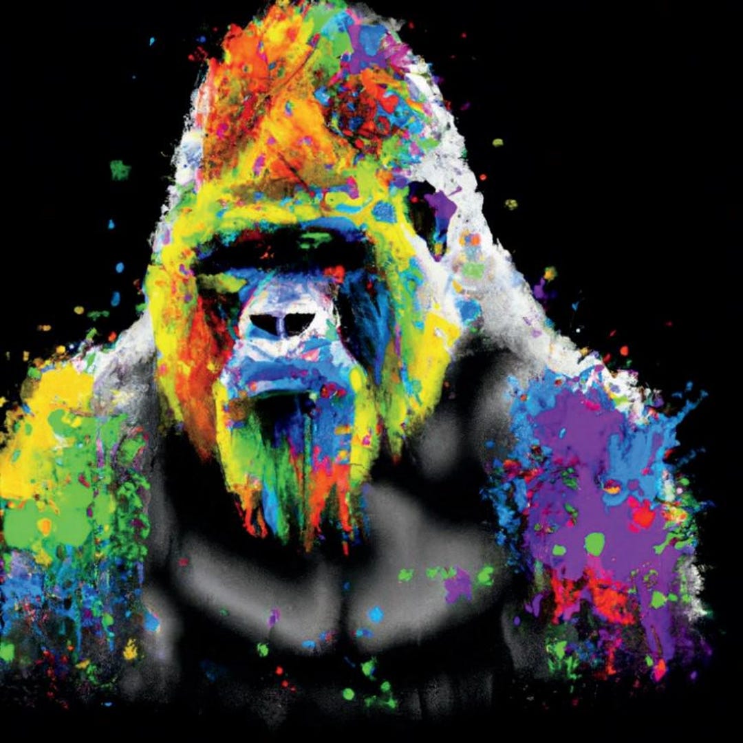 Two Magnificent Gorillas Wall Art Printables - Etsy