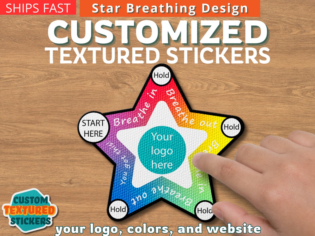 Star Breathing Tool - Custom Textured Sensory Stickers - Branded With ...