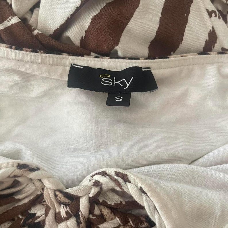 Vintage Sky Brown & White Leopard/zebra Print Braided Maxi Dress - Etsy