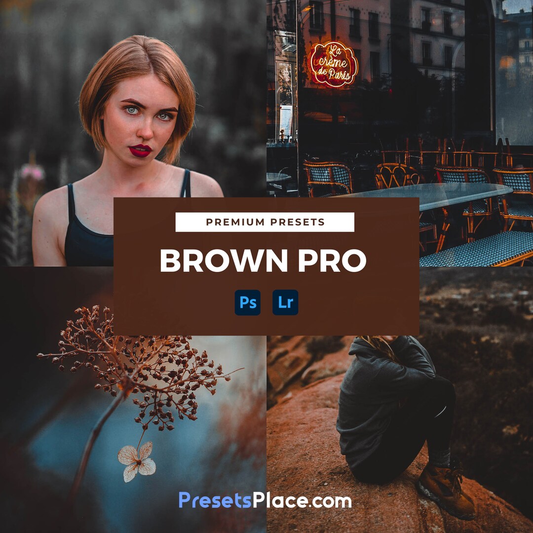 Dark Pro Presets - Mobile & Desktop Moody Brown Tones Preset Influencer ...