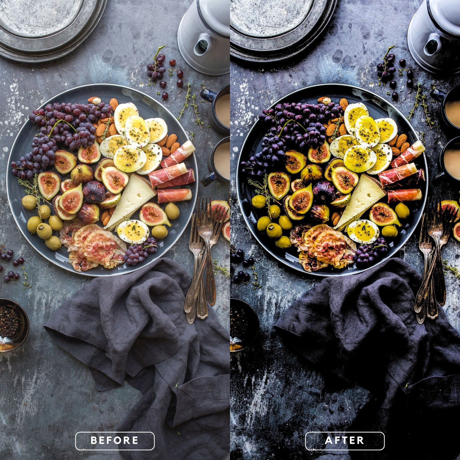 Dark Food Presets - Mobile & Desktop Moody Food Preset, Dark, Mood ...