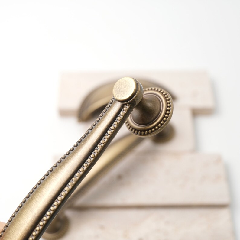 Antique Brass Kitchen Pulls Antique Brass Cabinet Knobs Antique Brass Cup Pulls Vintage Brass ...