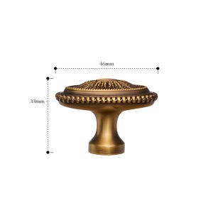 Victorian Drawer Knobs Antique Brass Cabinet Knobs Oval Decorative Dresser Knobs Antique Cabinet ...