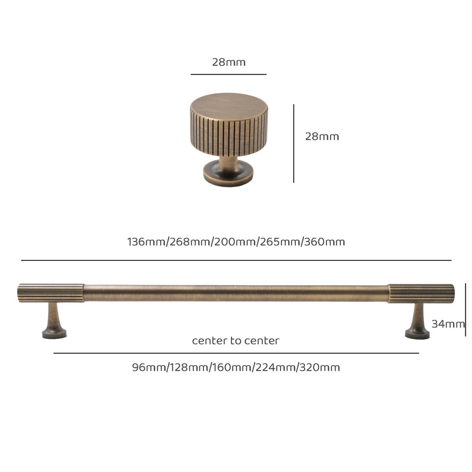 Knurled Brass Handles Aged Brass Handles Brass Cabinet Pulls Antique Gold Pulls Bronze Handles ...