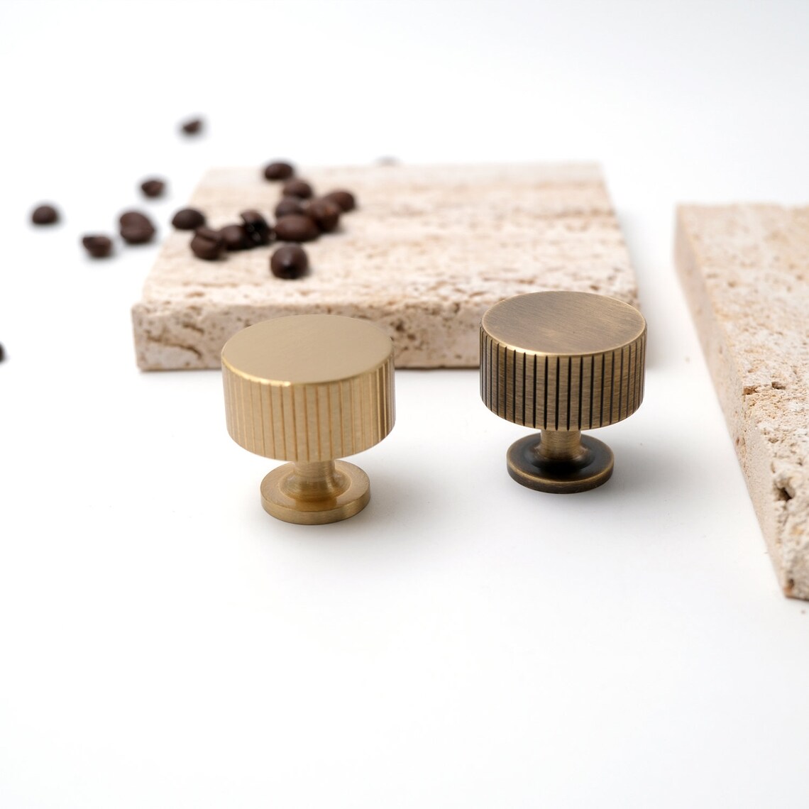 Knurled Brass Handles Aged Brass Handles Brass Cabinet Pulls Antique ...