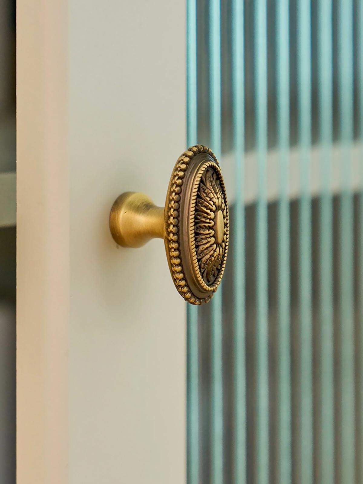 Victorian Drawer Knobs Antique Brass Cabinet Knobs Oval Decorative Dresser Knobs Antique Cabinet ...