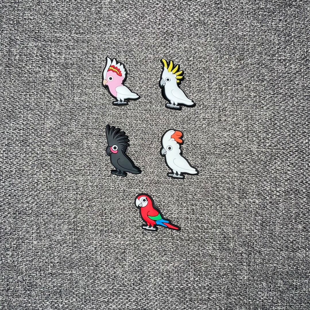 Bird Croc Charms - Australian Birds - Galah - Cockatoo - Etsy Australia